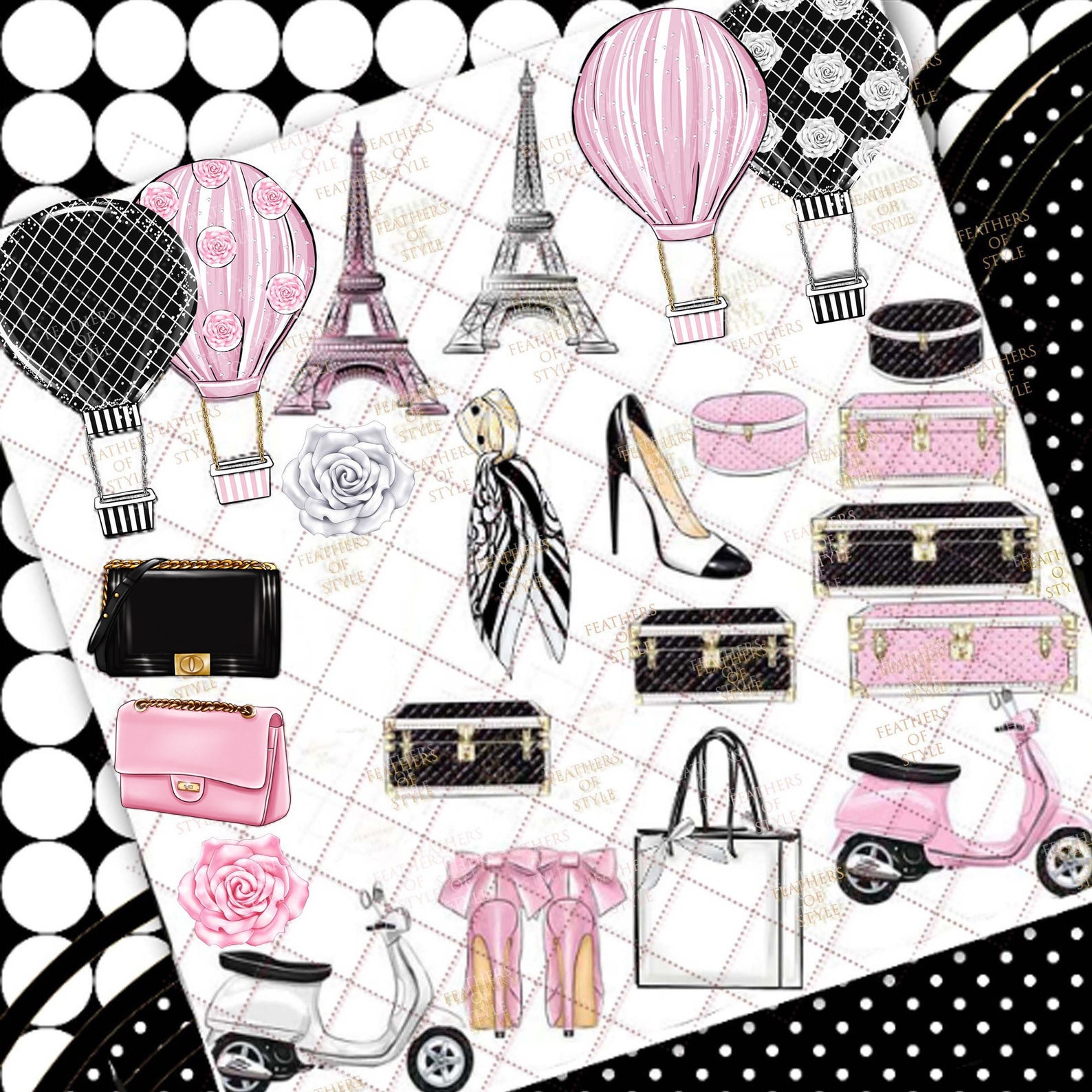 Paris Girls Clipart Spring Fashion Clipart Fashion Girl Clipart ...