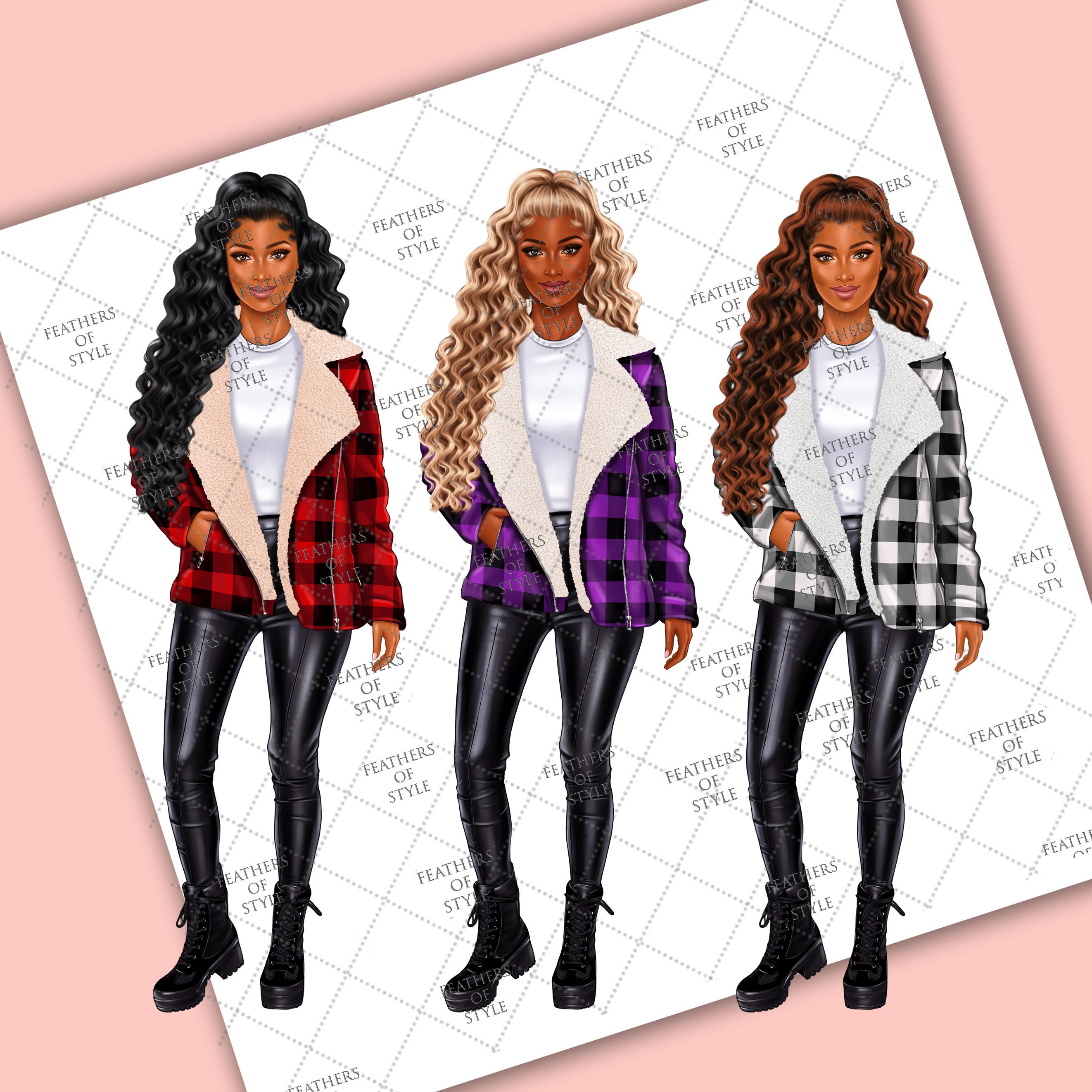 Winter Girl Clipart, Autumn Girl Clipart, Fashion Clipart, Fashion Girl ...