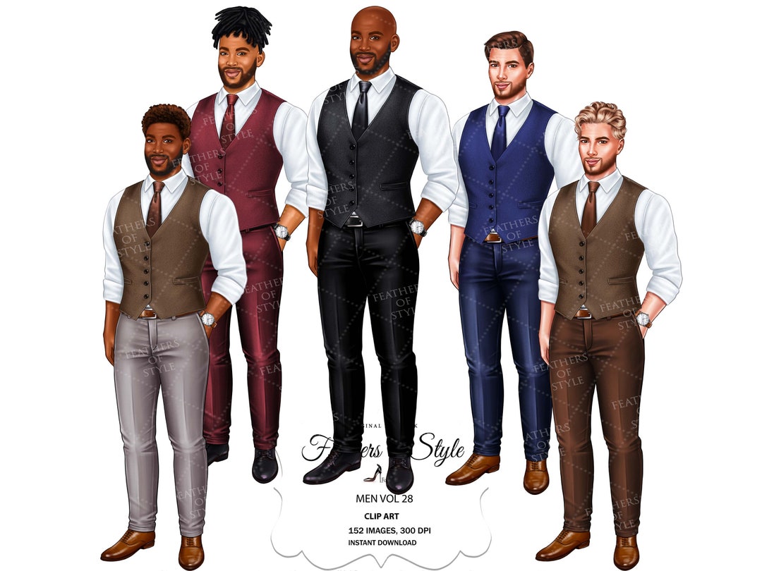 Man Clipart, Business Man Clipart, Boyfriend Clipart, Casual Man ...