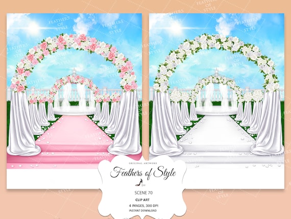 Ceremony Scene Wedding Scene Wedding Illustration Wedding - Etsy