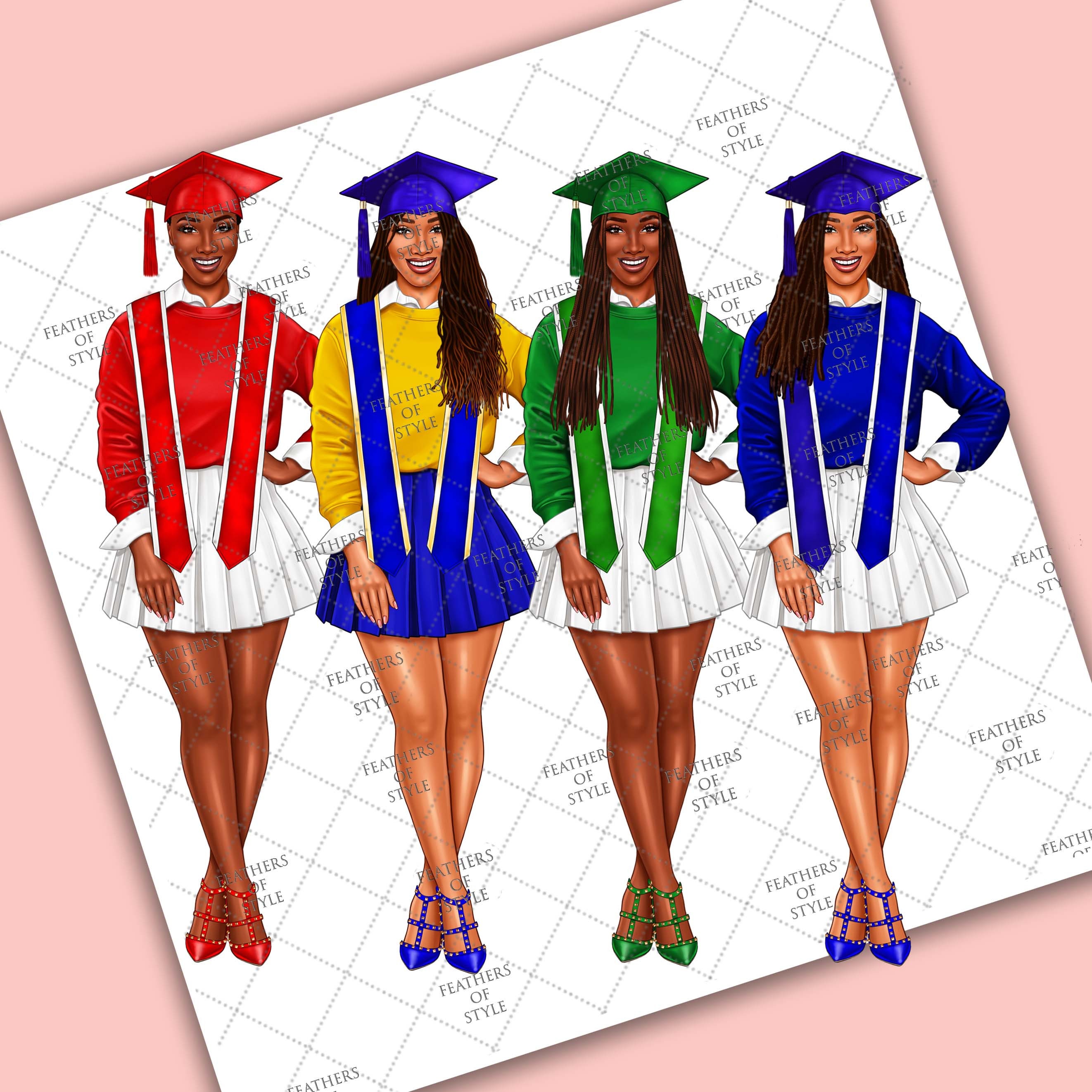 Graduation Clipart Graduating Girl Clipart College Senior - Etsy