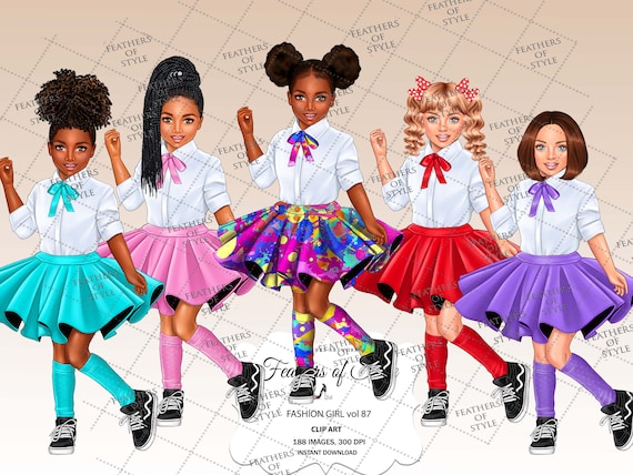 Girl Clipart Children Clipart Little Girl Clipart School - Etsy