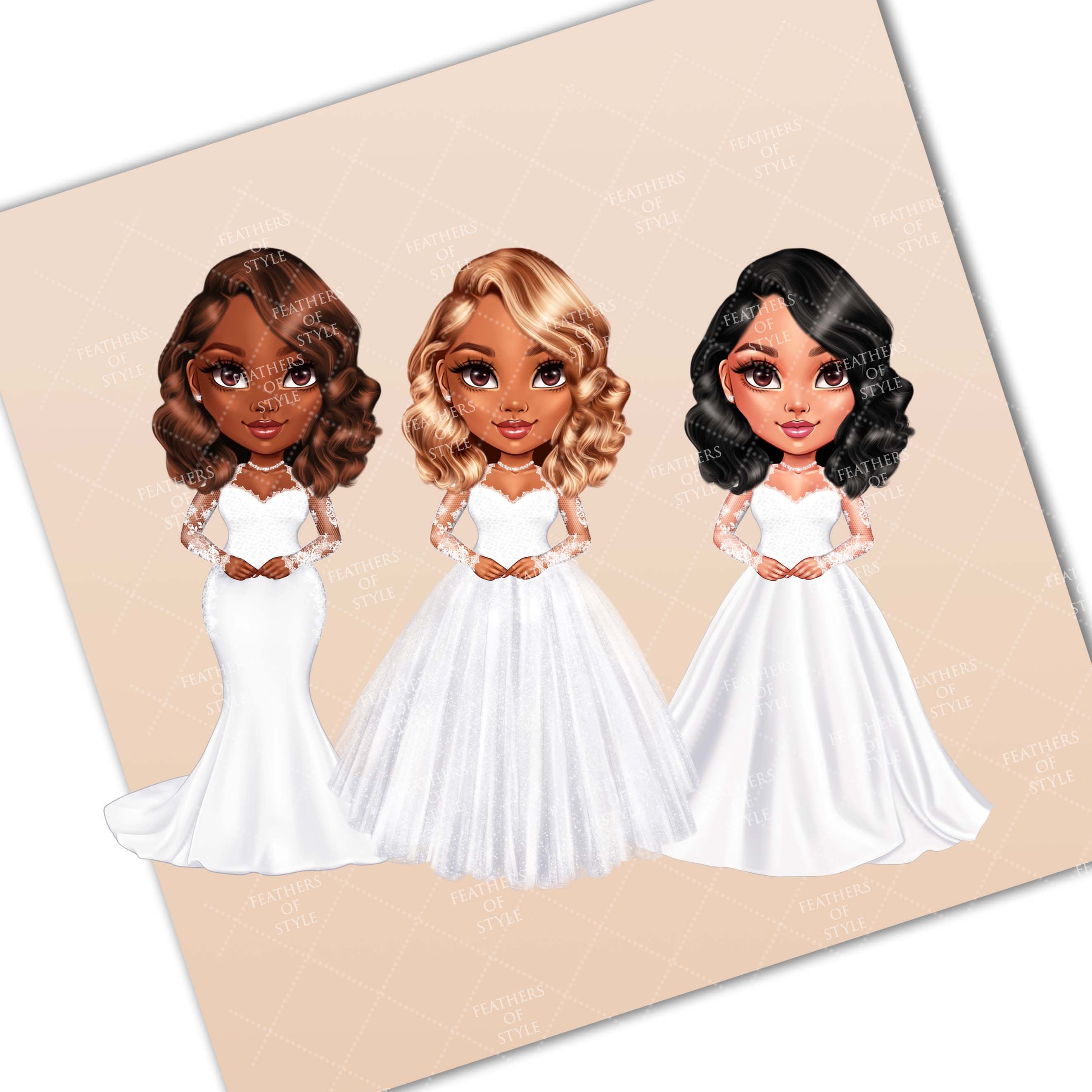 Chibi Wedding Clipart, Chibi Bride Clipart, Chibi Couple Clipart, Chibi ...
