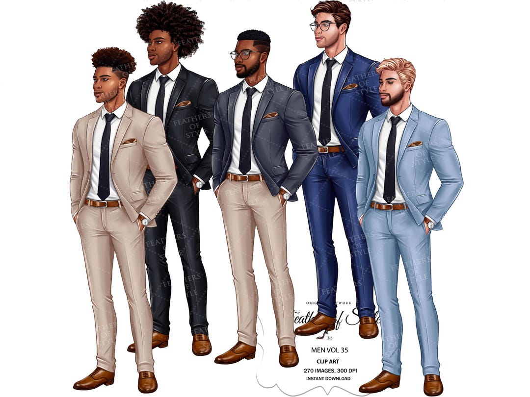 Man Clipart, Business Man Clipart, Boyfriend Clipart, Casual Man ...