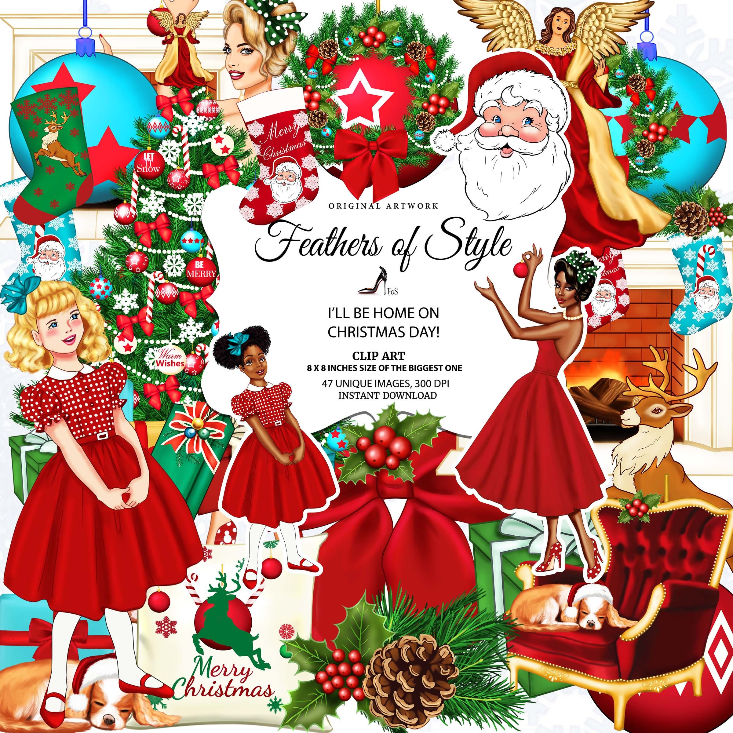 African American Christmas Clip Art