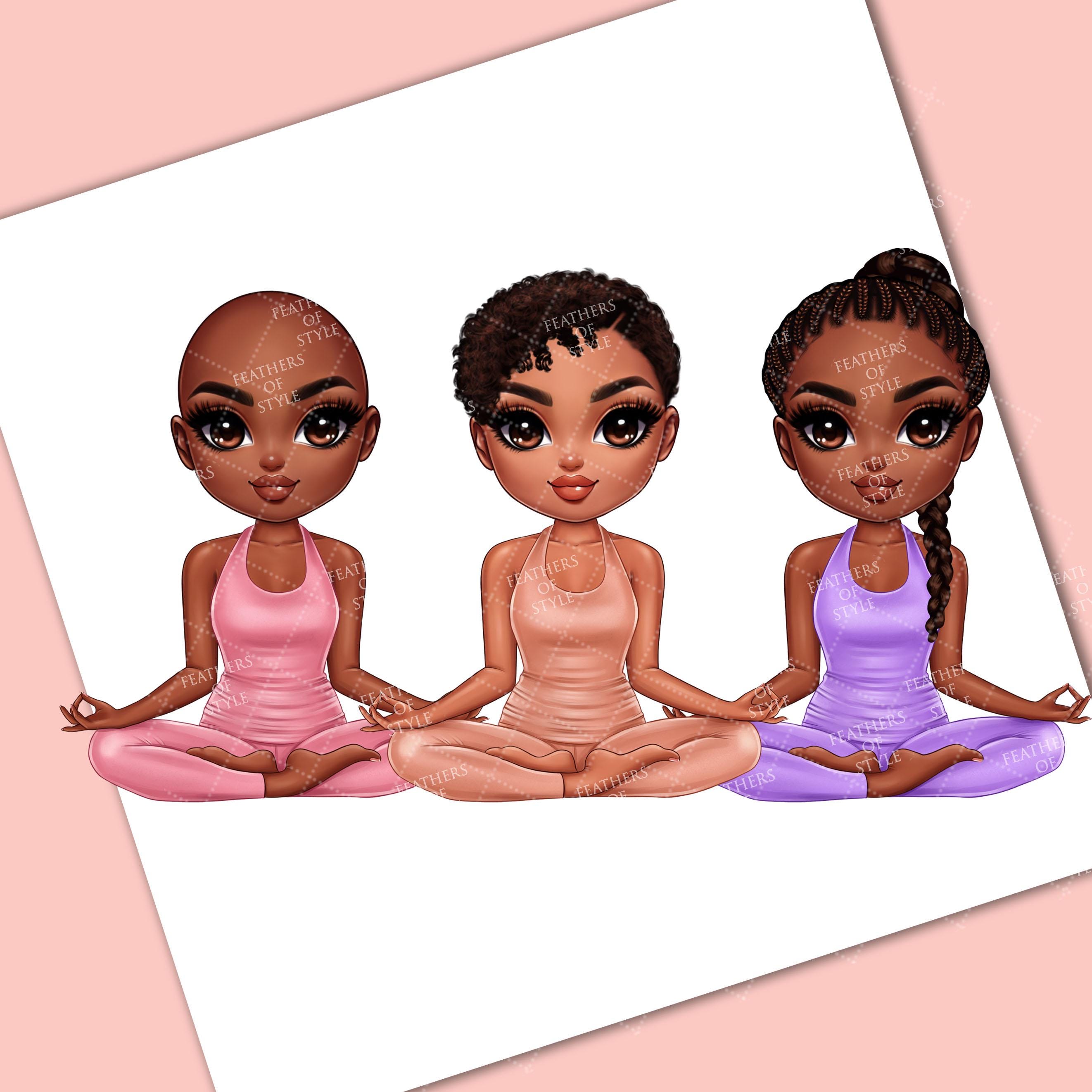 Yoga Chibi Clipart, Yoga Clipart, Boss Chibi Doll Clipart, Chibi Girl ...