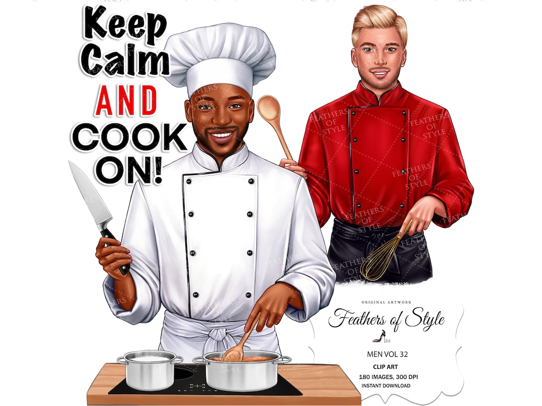 Chef Clipart, Head Cook Clipart, Male Chef, Cooking Clipart, Sous-chef ...