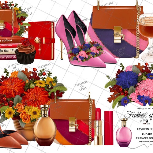 Fashion Set Fashion Accessories Clipart Planner Stickers - Etsy