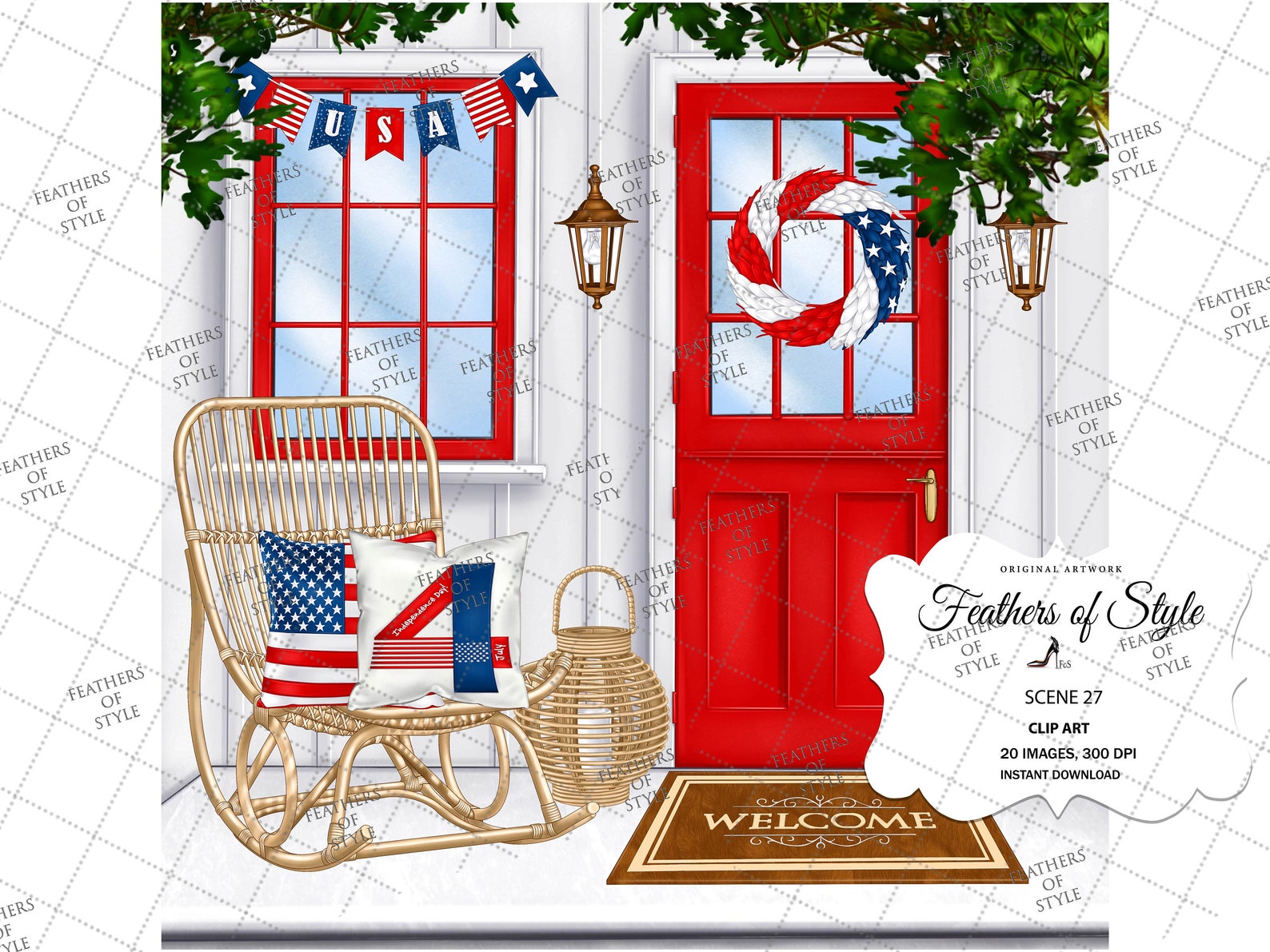 4th of July Clipart Independence Day Clipart Celebrate America - Etsy