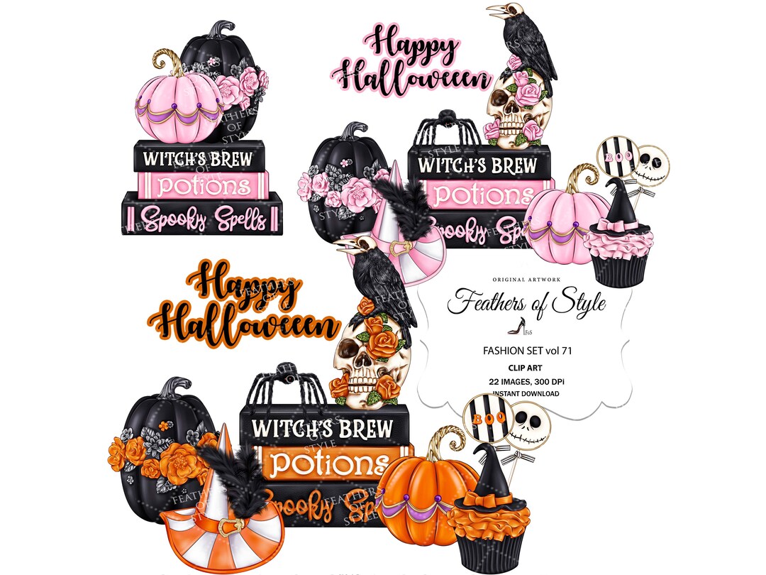 Halloween Clipart, Halloween Planner, Pumpkin Clipart, Halloween ...