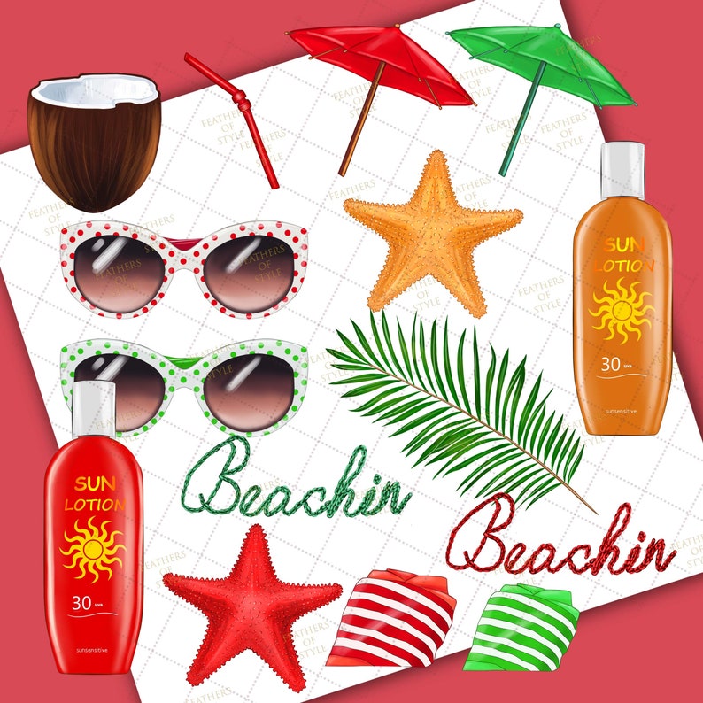 Beach Time Clipart Summer Girls Clipart Beach Girls Clipart - Etsy