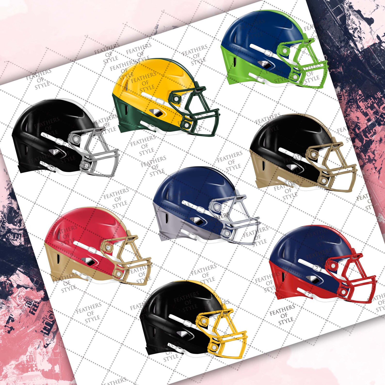 Football Helmet Clipart Football Clipart Football Numbers - Etsy