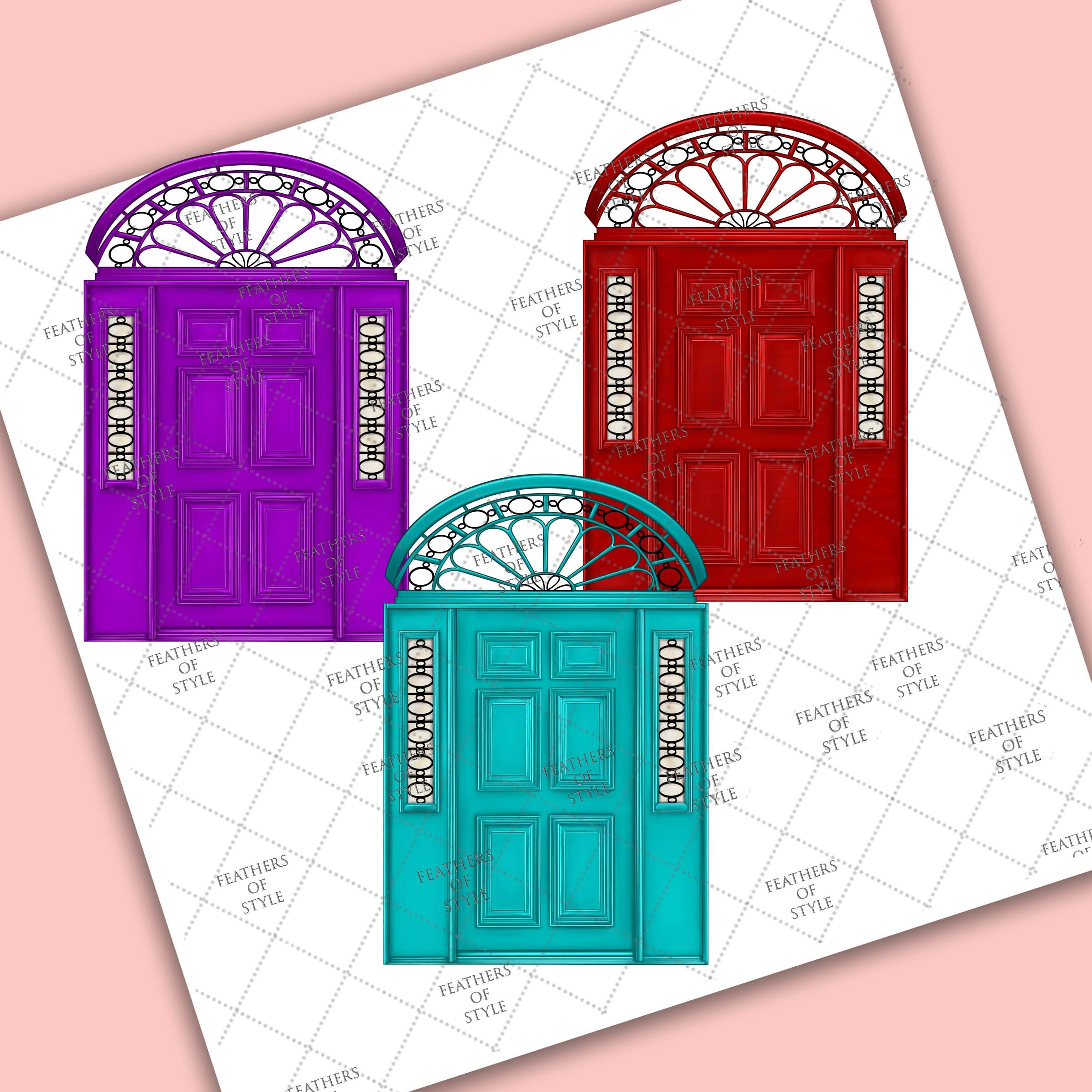 Door Scene Front Door Scene Front Door Illustration Door | Etsy