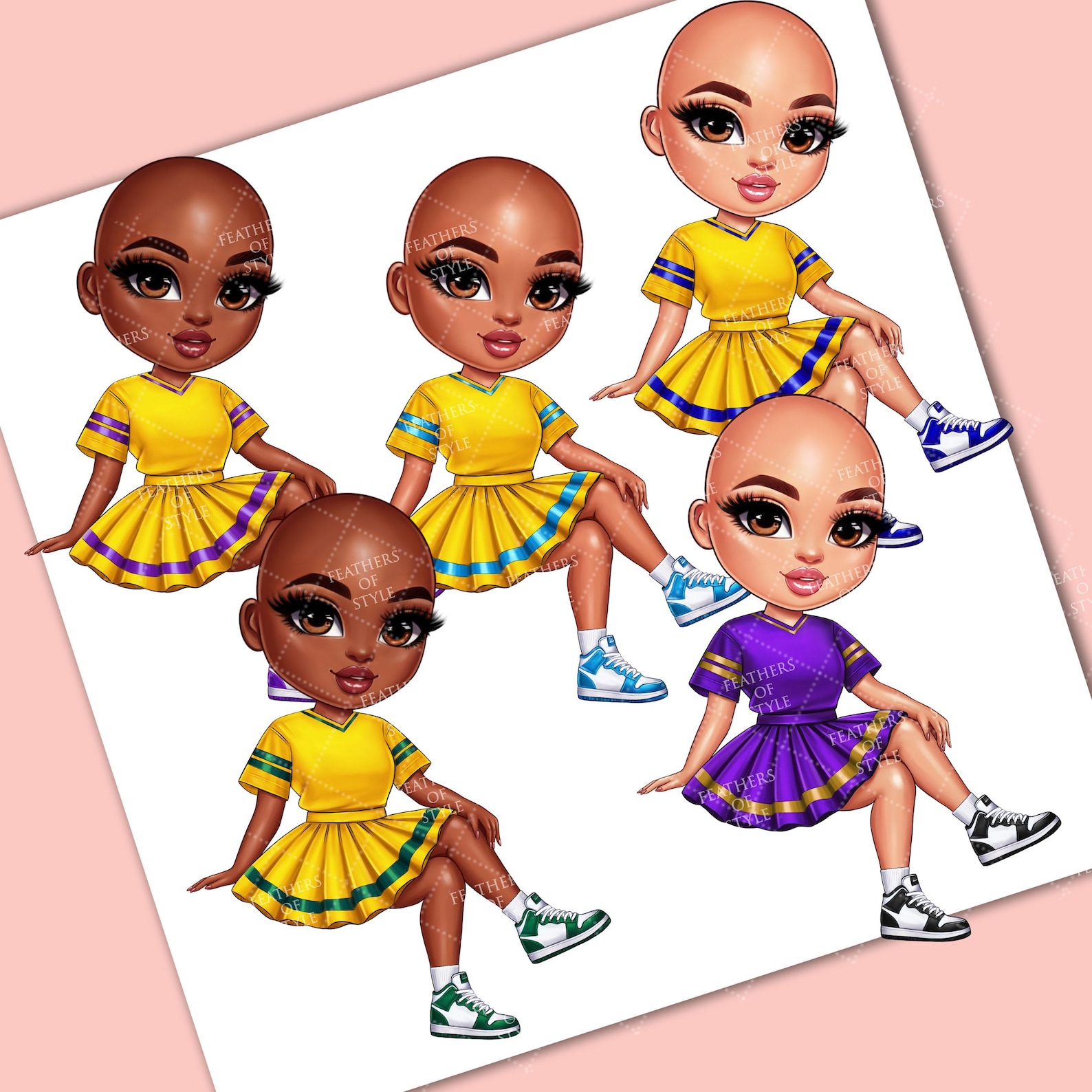 Football Chibi Doll Clipart, Sport Chibi Doll Clipart, Football Chibi ...