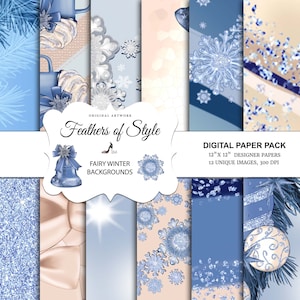 Winter Papers, Winter Digital Papers, Winter Patterns, Winter ...