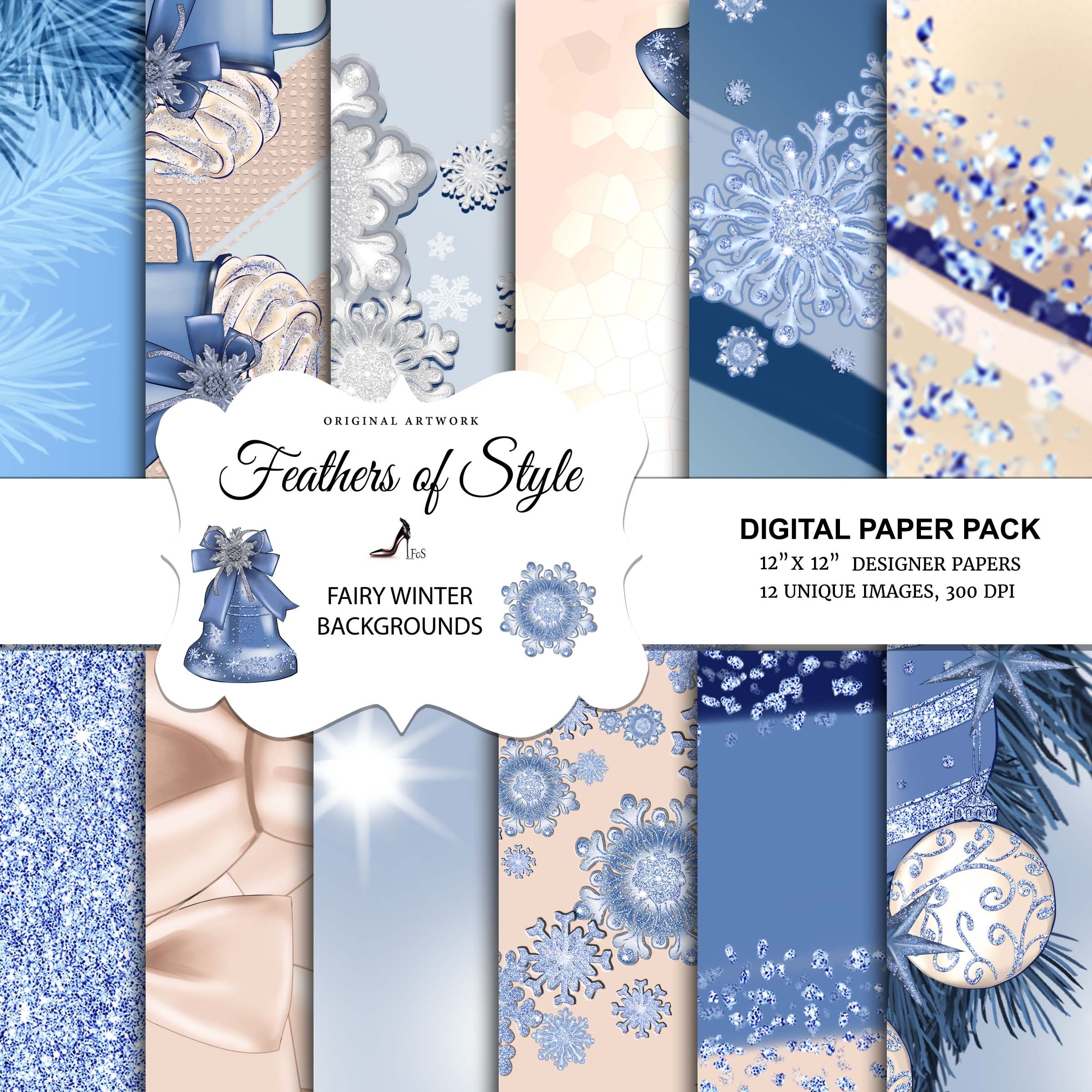 Winter Papers Winter Digital Papers Winter Patterns Winter - Etsy