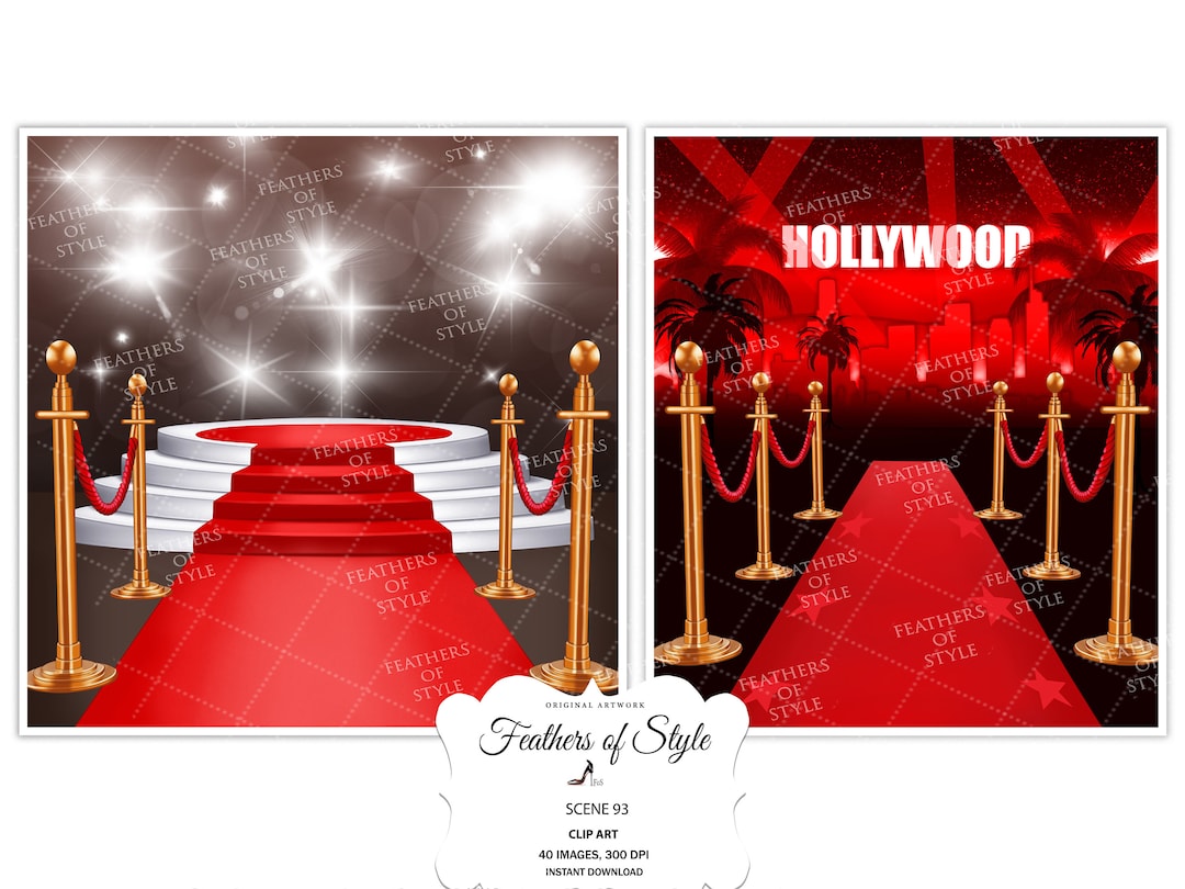 Hollywood Scene, Hollywood Illustration, Red Carpet Scene, Hollywood ...