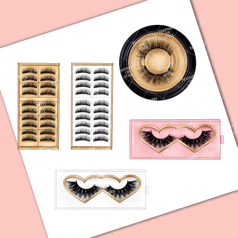 Lashes Accessories Clipart Lash Extension Clipart Lashes - Etsy