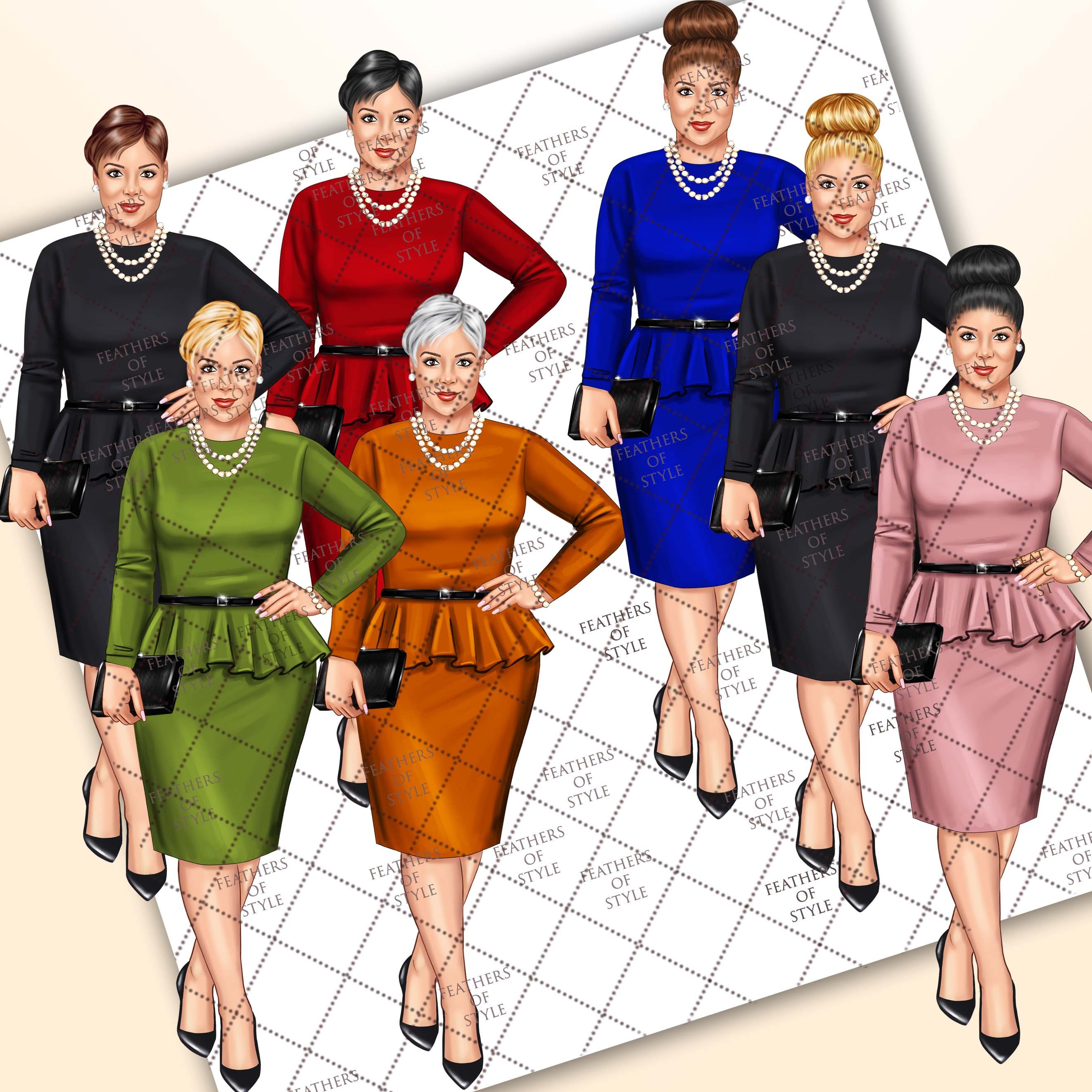 Mature Lady Clipart Fashion Lady Clipart Mature Woman - Etsy UK