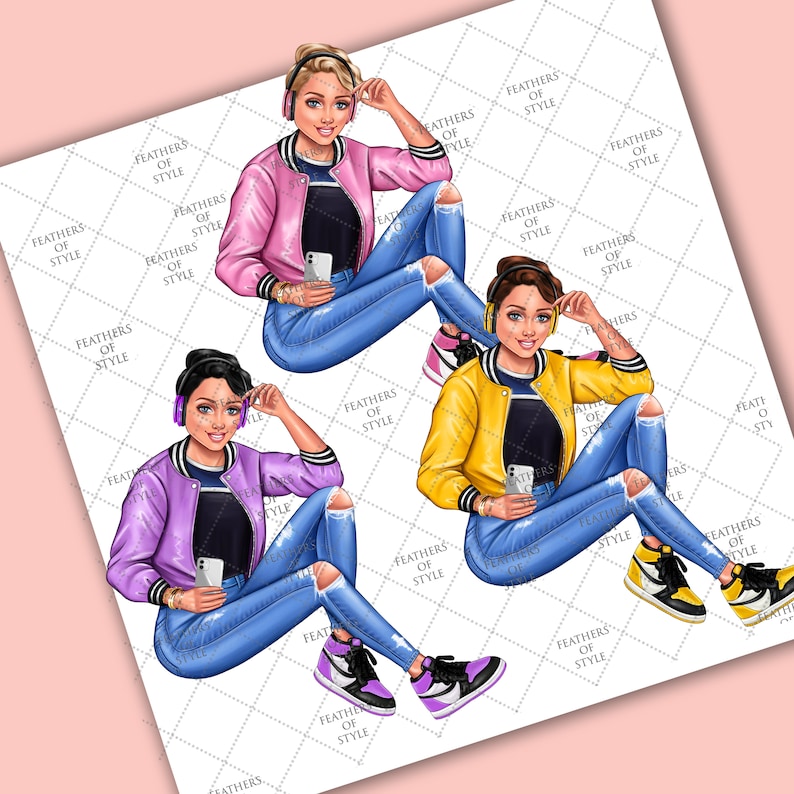 School Girl Clipart, Teenager Girl Clipart, Student Girl Clipart ...