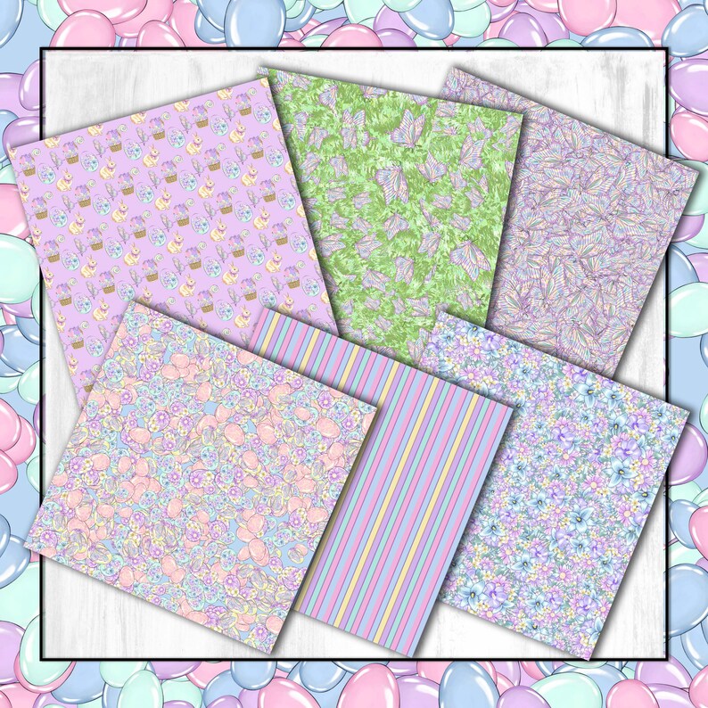 Spring Digital Paper Easter Background Spring Patterns Easter - Etsy