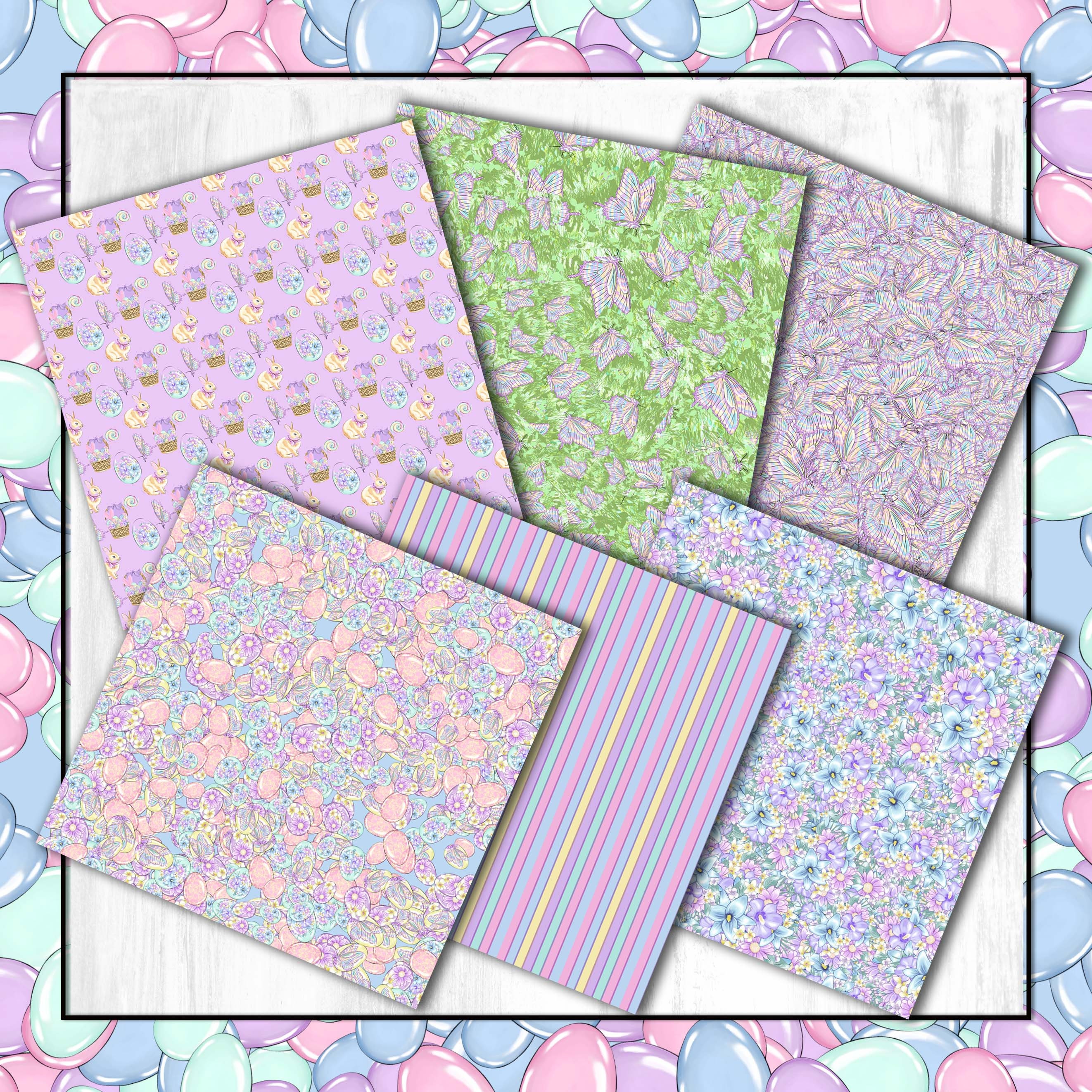 Spring Digital Paper Easter Background Spring Patterns Easter - Etsy