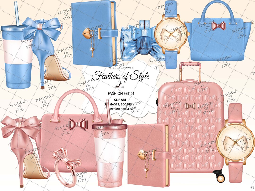 Fashion Set Clipart, Fashion Accessories Clipart, Fashion Clipart ...