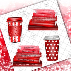 Valentines Day Planner Cliparts, Coffee Stickers, Bow Paperclips ...