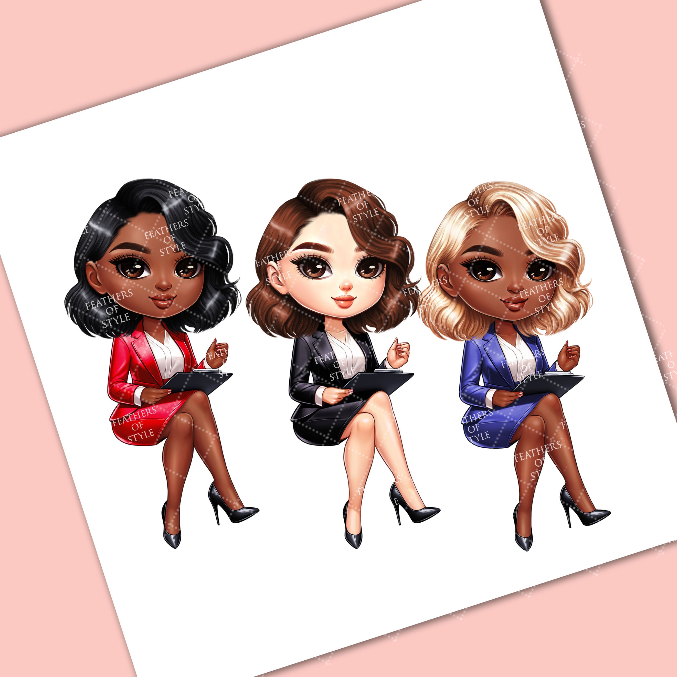 Chibi Doll Clipart, Business Chibi Doll Png, Chibi Girl Clipart, Boss ...