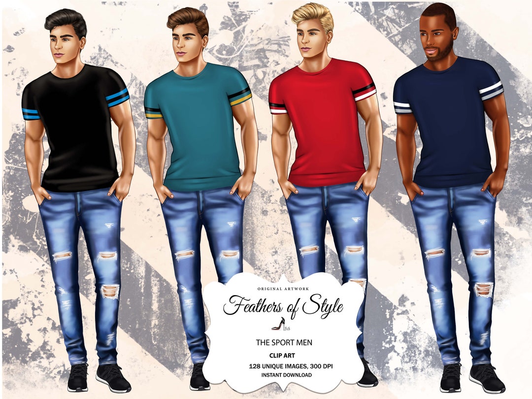 Man Clipart, Sport Man Clipart, Boy Clipart, Boyfriend Clipart, Male ...