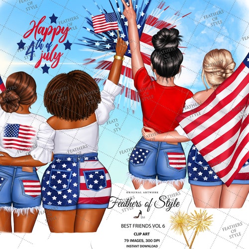 4th of July Clipart Independence Day Clipart Celebrate America - Etsy