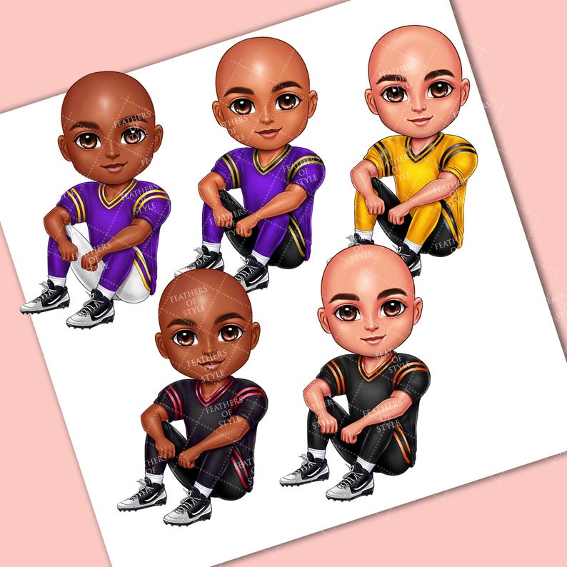 Football Chibi Man Clipart, Sport Chibi Man Clipart, Football Player ...