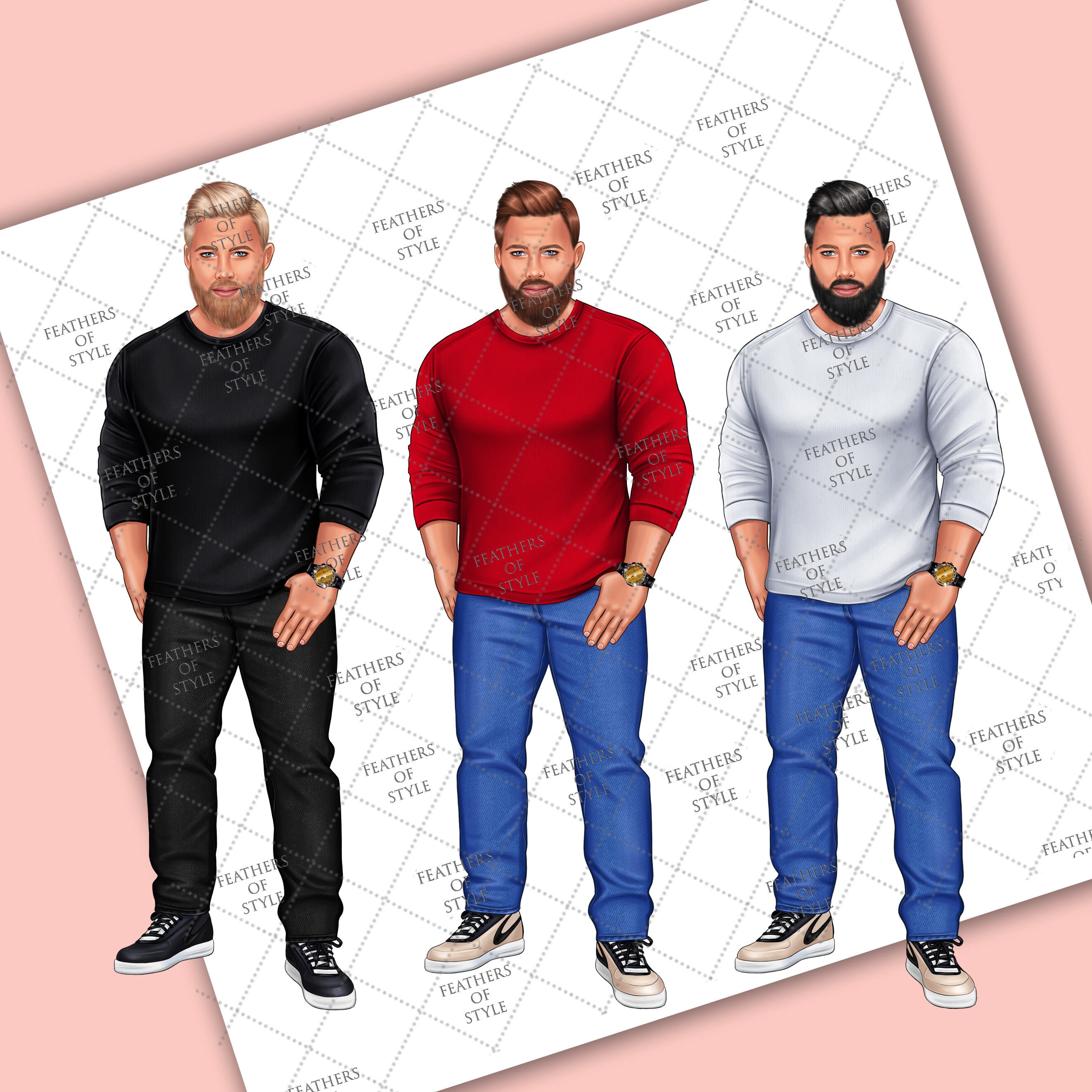 Man Clipart, Boyfriend Clipart, Casual Man Clipart, Boy Clipart, Male ...