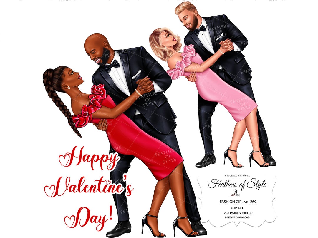 Valentines Day Clipart, Valentine's Day, Engagement Clipart, Fashion ...
