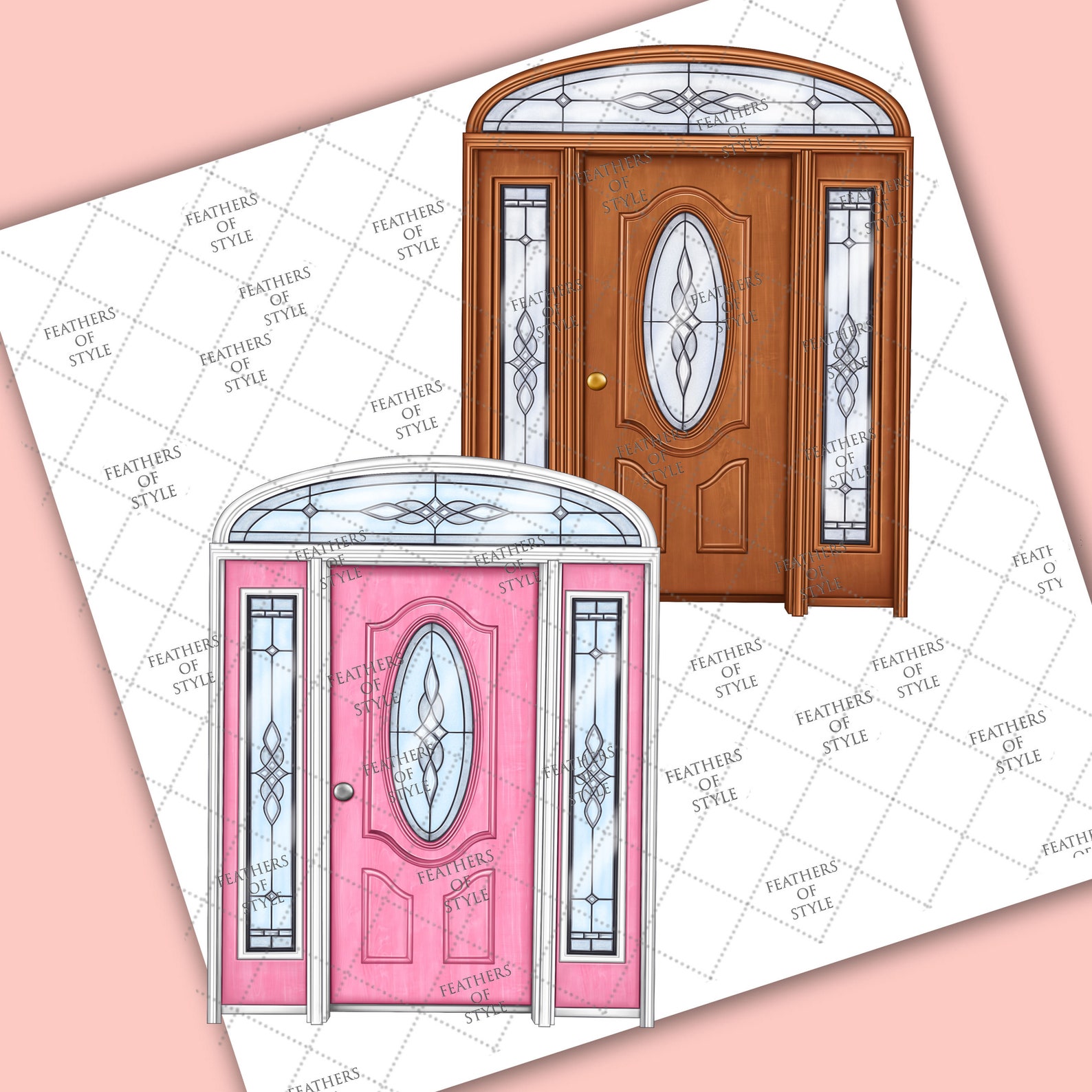 Door Scene Front Door Scene Front Door Illustration Door - Etsy