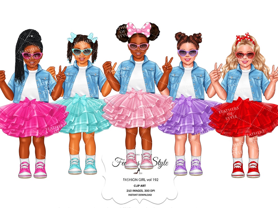 Girl Clipart, Children Clipart, Little Girl Clipart, School Girl ...