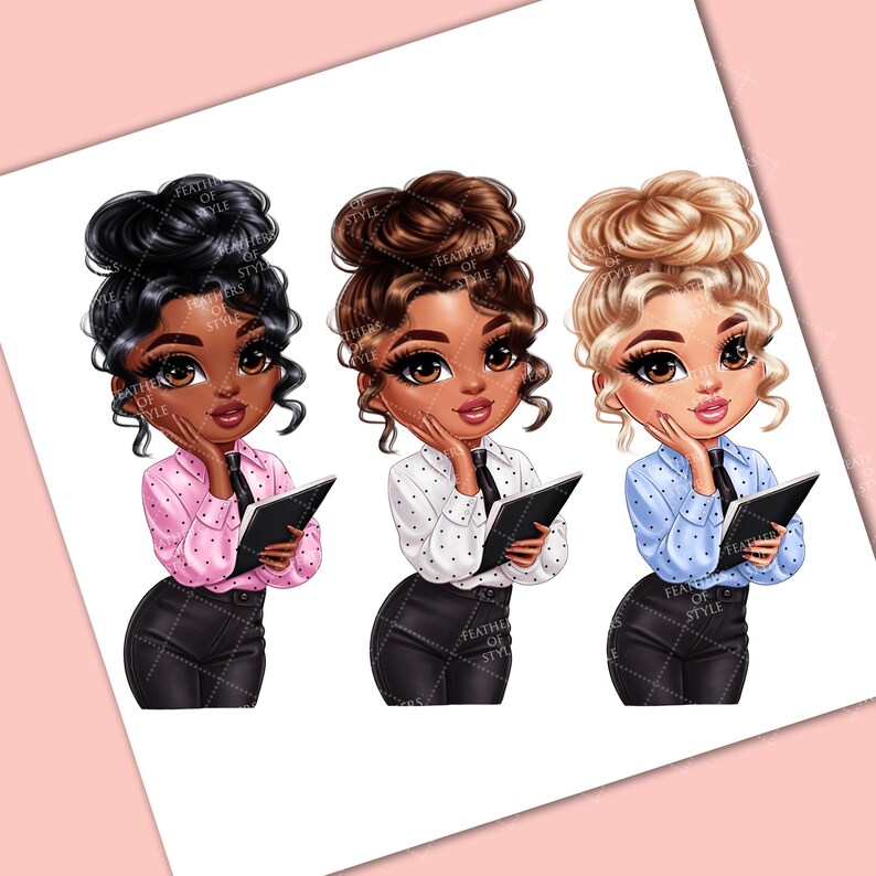 Boss Chibi Doll Clipart, Chibi Doll Png, Chibi Girl Clipart, Boss Babe ...