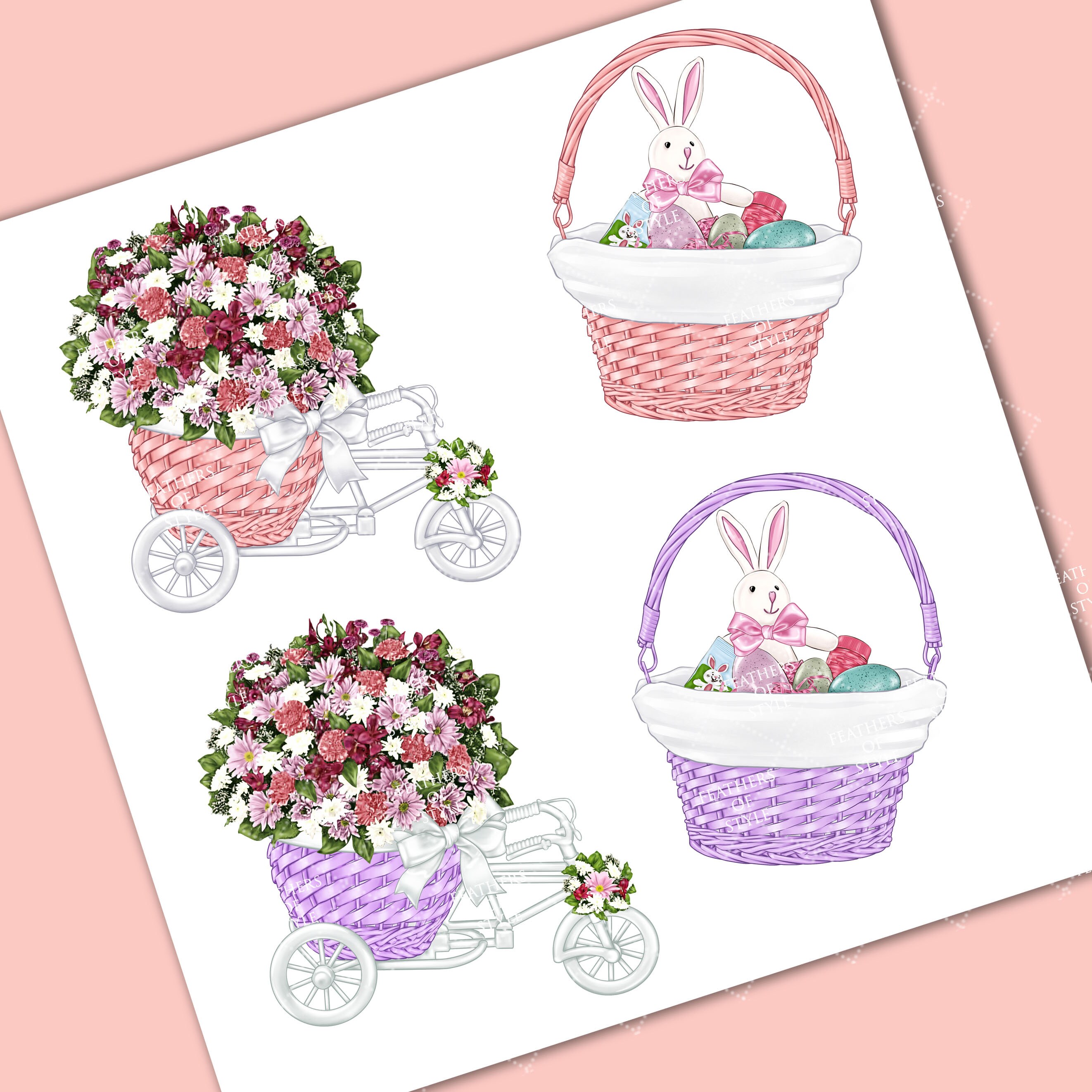 Easter Clipart, Easter Eggs Clipart, Spring Clipart, Watercolor Easter ...