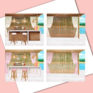 Bar Scene Summer Bar Scene Summer Illustration Bar - Etsy