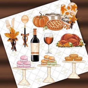 Thanksgiving Clipart, Cooking Clipart, Fall Planner Clipart, Fall ...