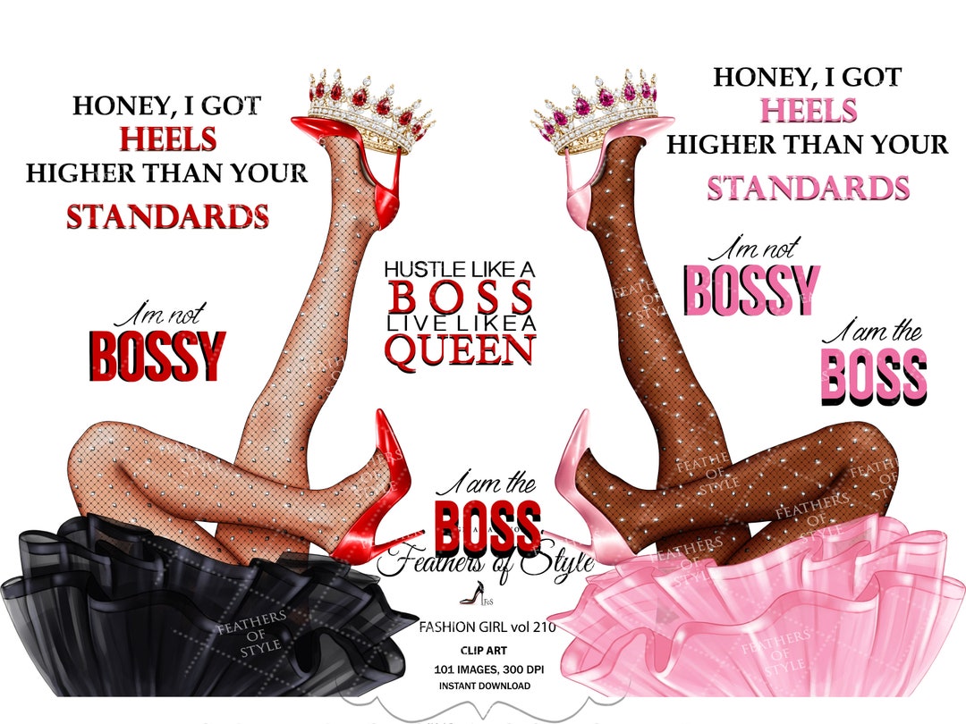 Fashion Girls Clipart, Boss Queen Clipart, Queen Clipart, Boss Babe ...