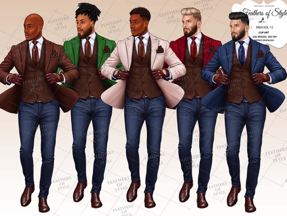 Art & Collectibles Digital Casual man clipart Boyfriend clipart Male ...