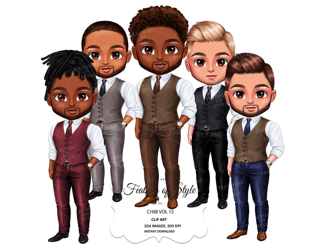 Chibi Man Clipart, Chibi Business Man Clipart, Chibi Boyfriend Clipart ...