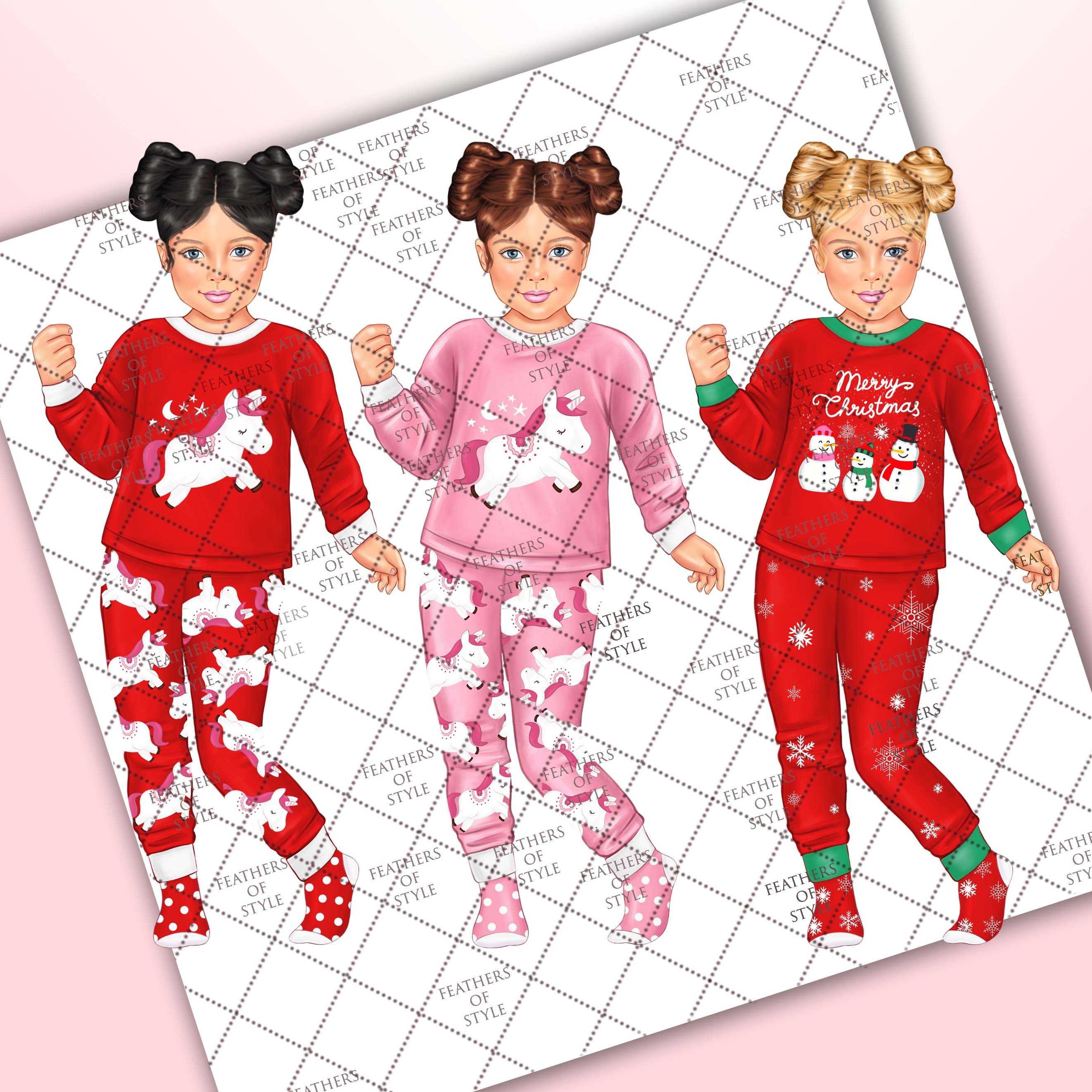 Pajama Party Clipart Children Clipart Bed Time Clipart - Etsy