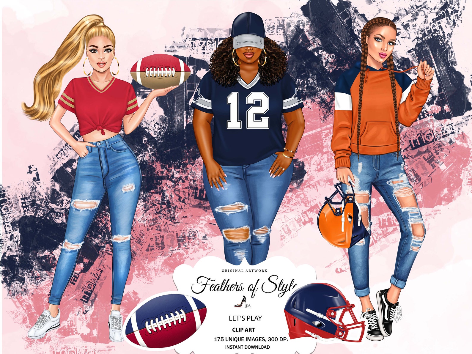 Football Helmet Clipart Football Clipart Football Numbers - Etsy