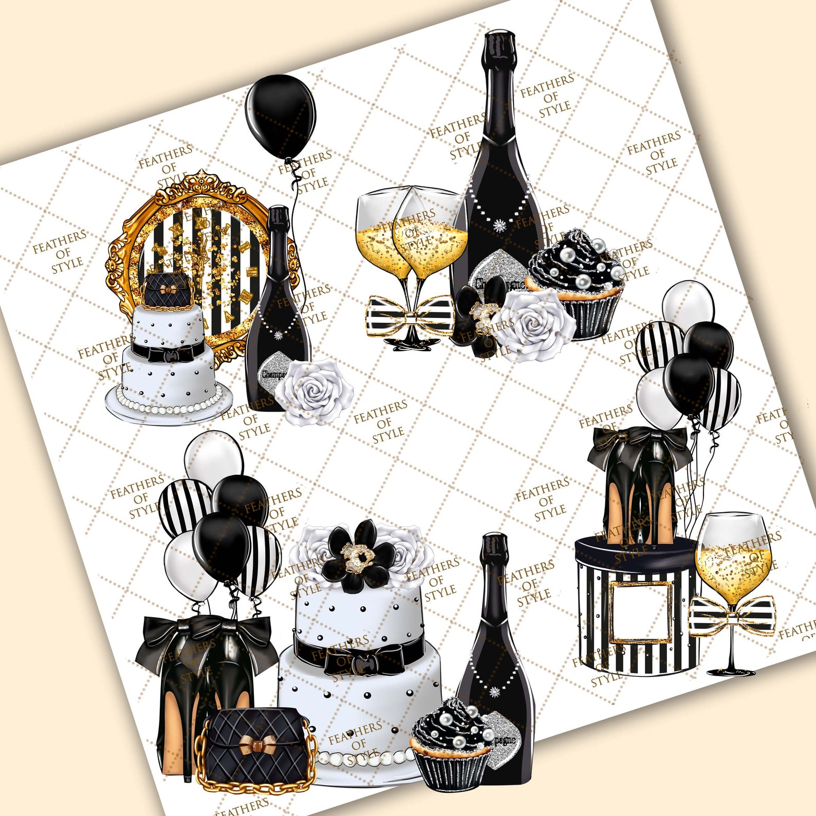 New Year Clipart, Party Clipart, NYE Clip Art, New Years Eve Clipart ...