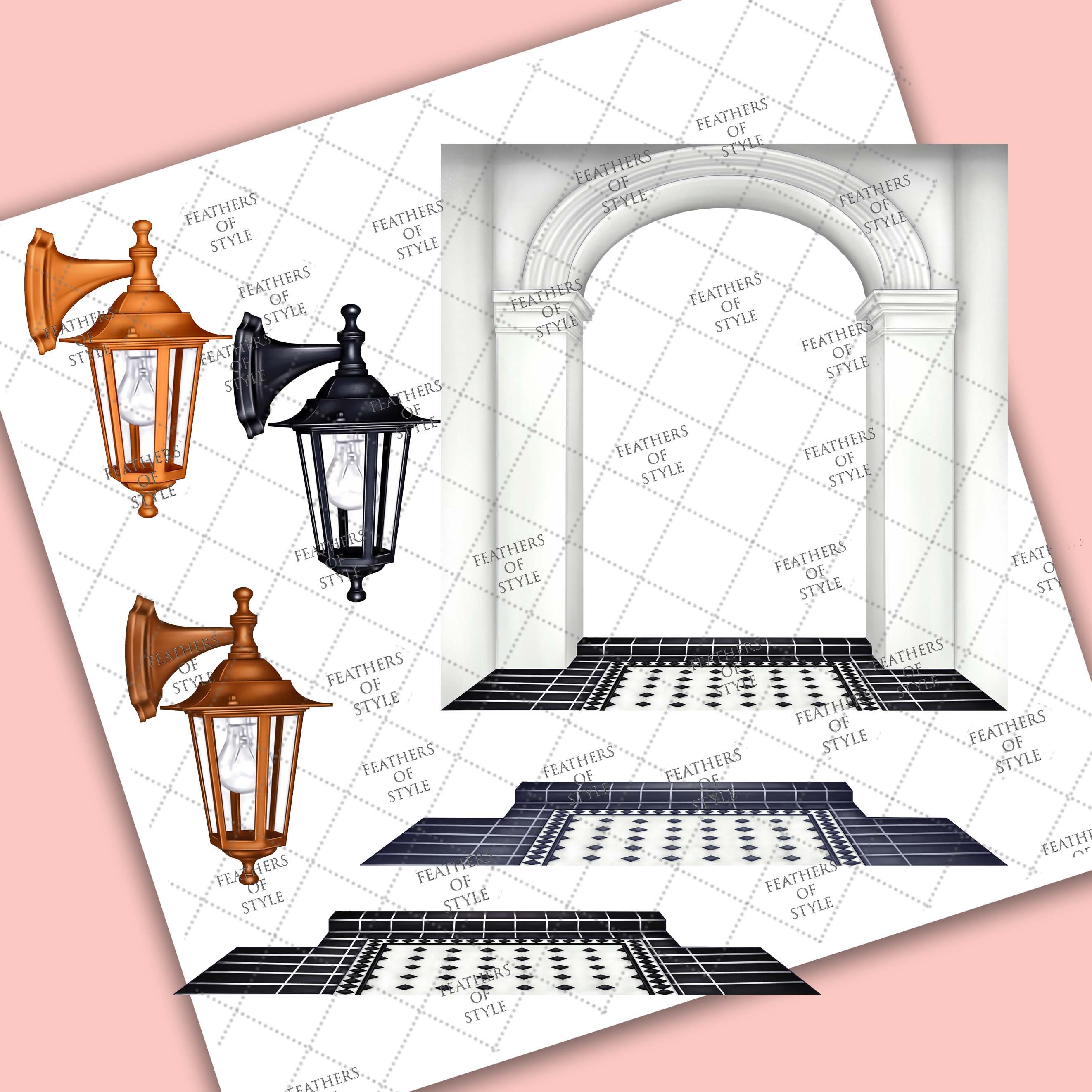 Door Scene Front Door Scene Front Door Illustration Door | Etsy