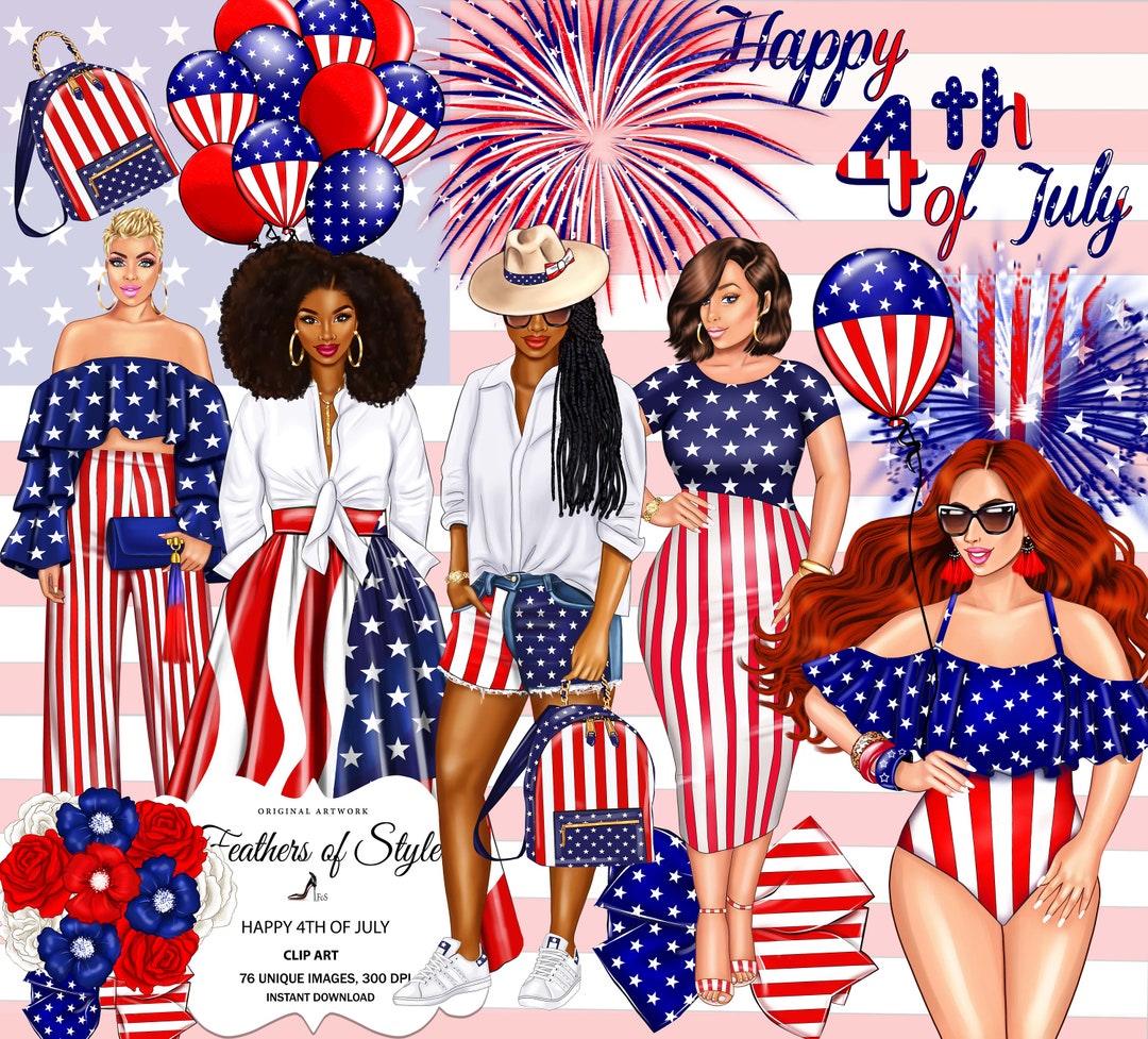 Happy 4th of July Clipart, Independence Day Clipart, Celebrate America ...