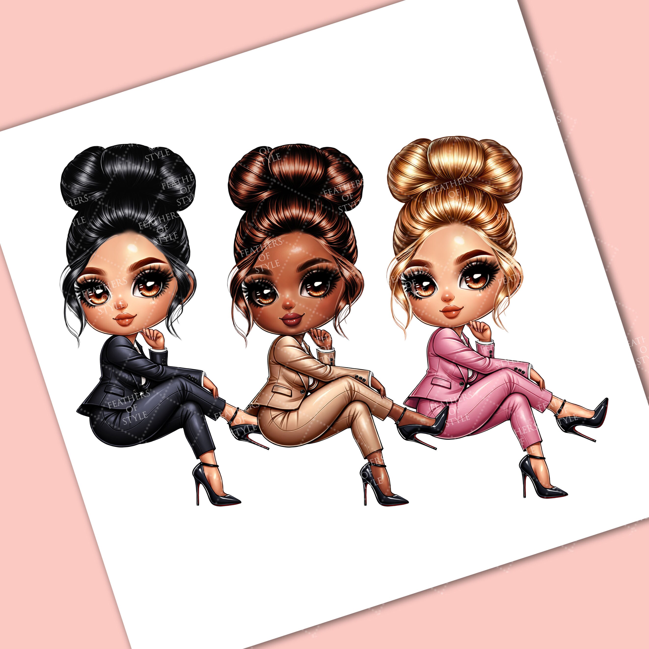 Business Chibi Doll Clipart, Office Chibi Doll Png, Chibi Girl Clipart ...