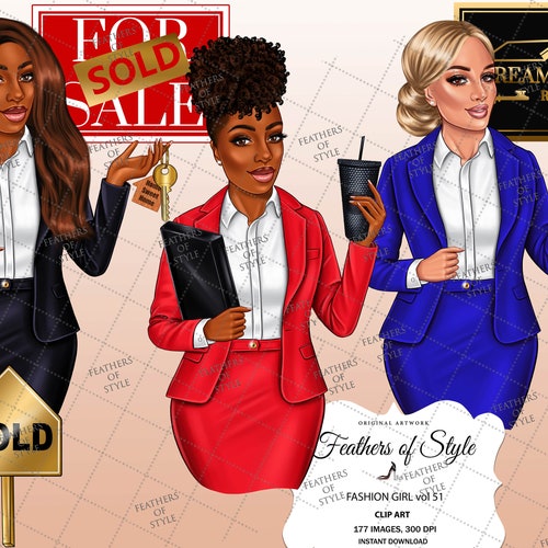 Faceless Clipart Boss Girl Clipart Fashion Illustration - Etsy